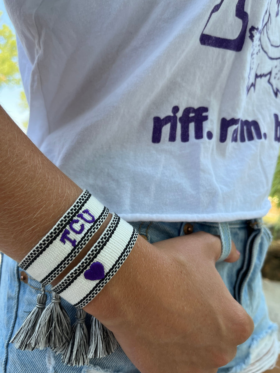 TCU Spirit Band Woven Bracelet – Color Shout