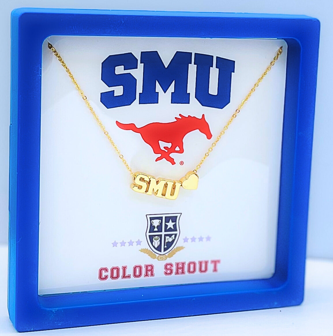N202 - SMU Heart Necklace – Color Shout