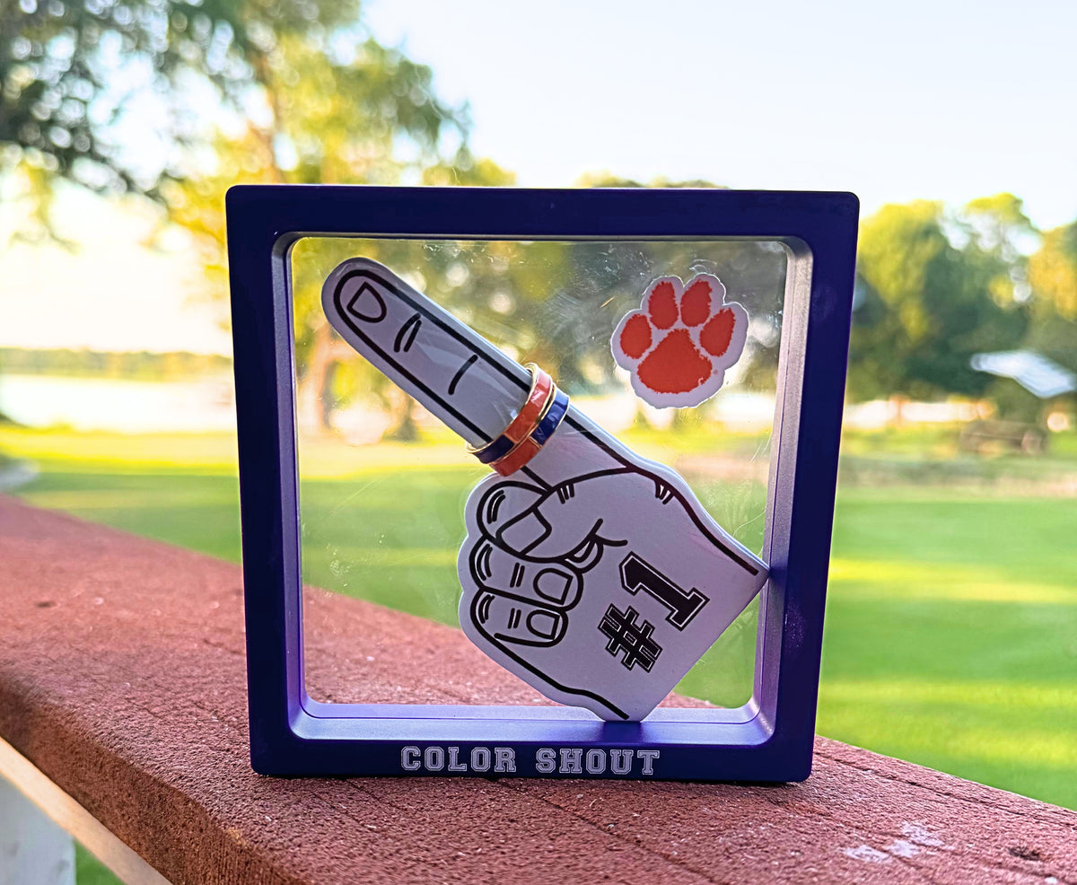 R207 - Clemson: Team Colors 50/50 Stack Ring Set – Color Shout
