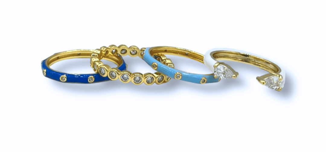 R203 KKG-Kappa Kappa Gamma 4 Stack Rings – Color Shout